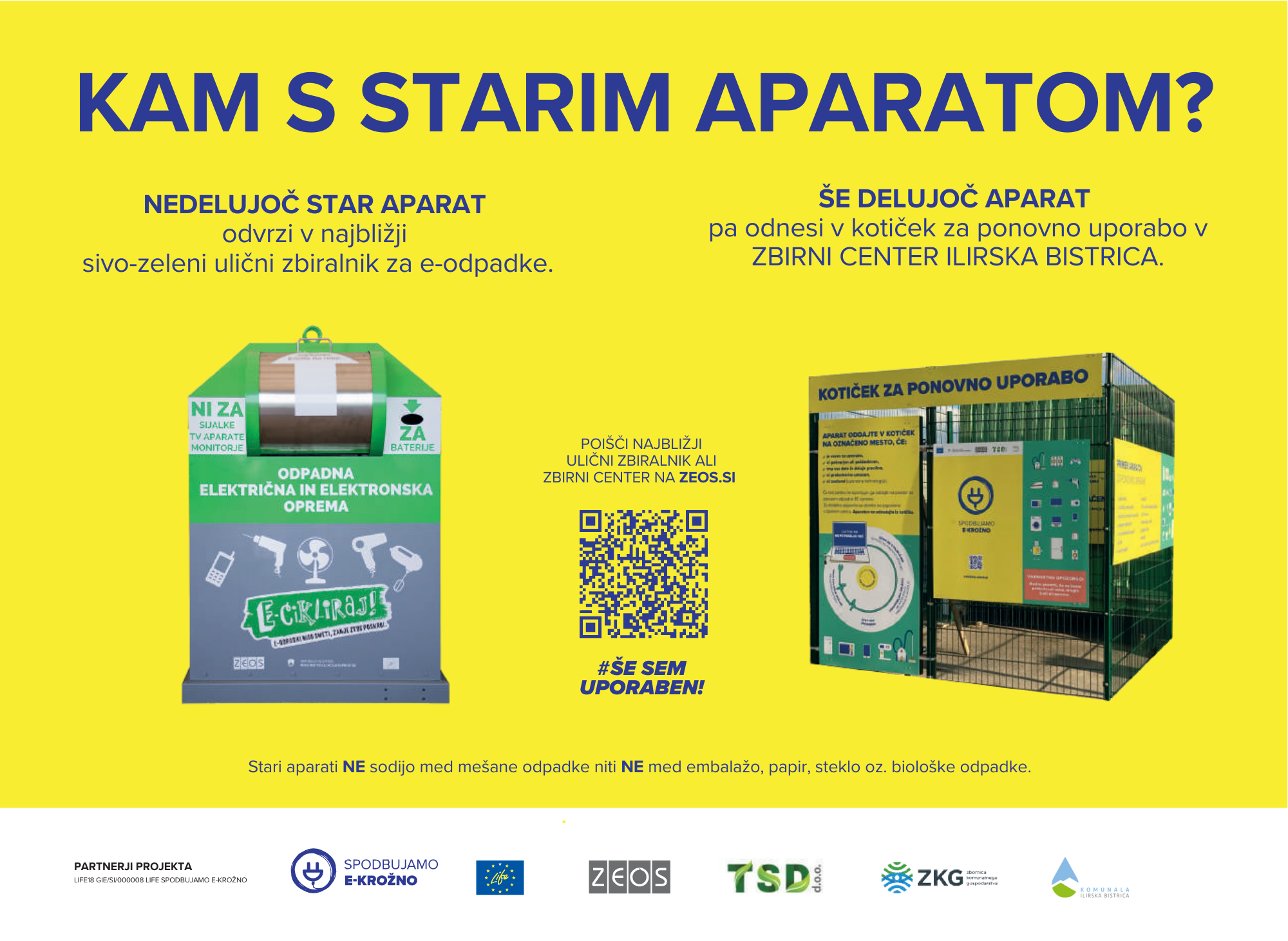Oddaj svoj (ne) delujoči aparat na pravo mesto - Komunala Ilirska Bistrica